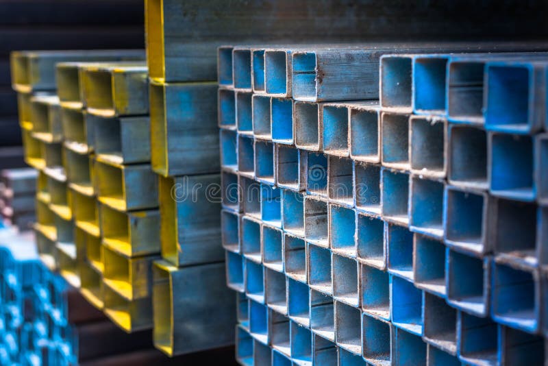 Steel in Construction Materials Store Stock Photo - Image of close ...