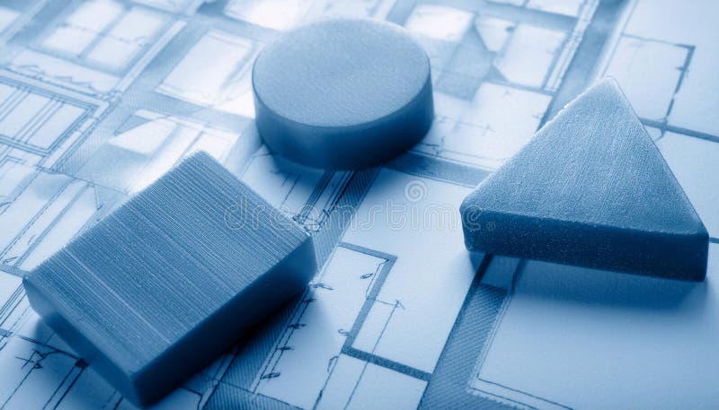 Various Shapes and Forms on a Design Sheet, Representing Structure ...