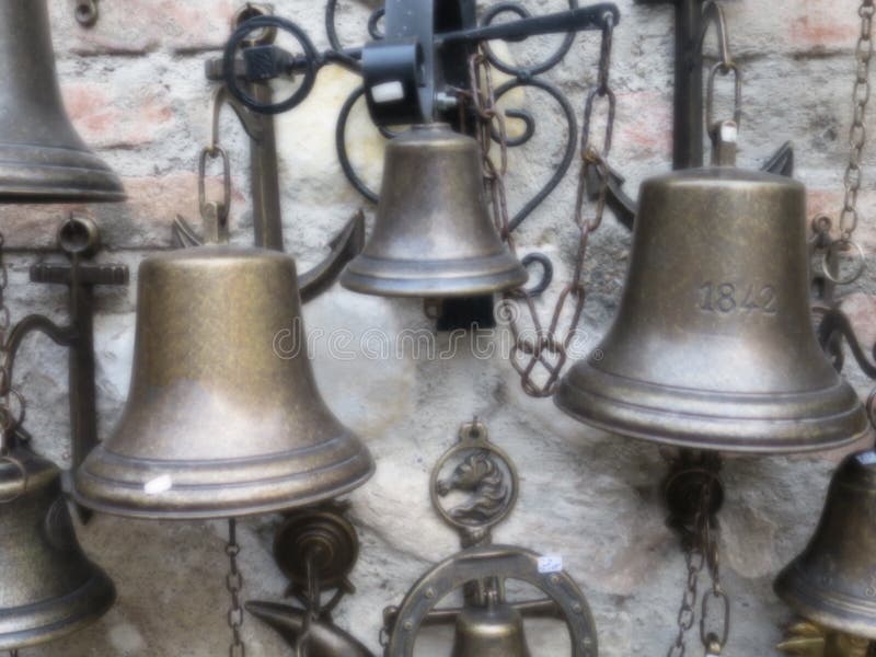 Various Shapes and Sizes of Bells for Bell Use Stock Image - Image of ...