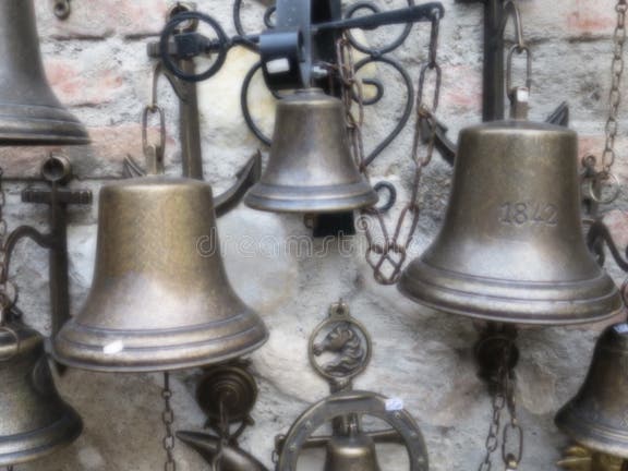 Various Shapes and Sizes of Bells for Bell Use Stock Image - Image of ...