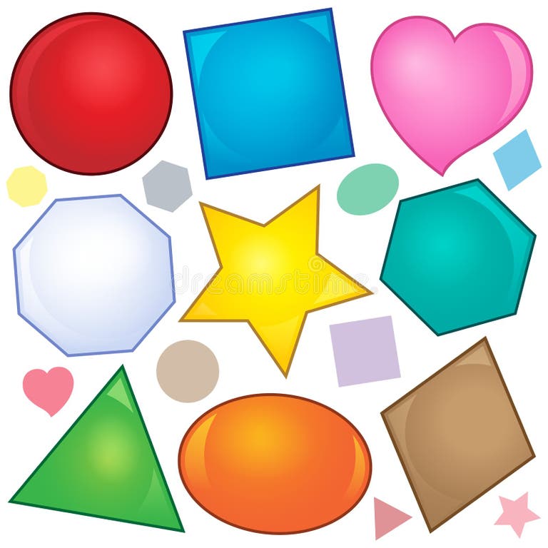 Various Shapes Theme Image 2 Stock Vector - Illustration of draw, color ...