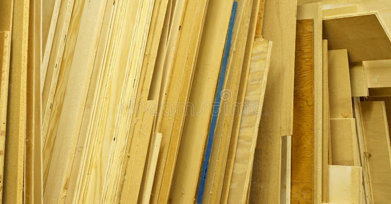 Various Sheets of Plywood Stacked Up Stock Image - Image of color ...