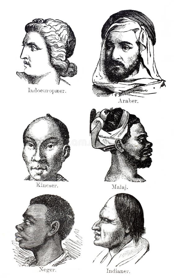 Various Side Profiles of People of the World Editorial Image - Image of ...