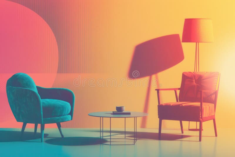 Various Silhouettes of Modern Furniture Create a Striking Visual ...