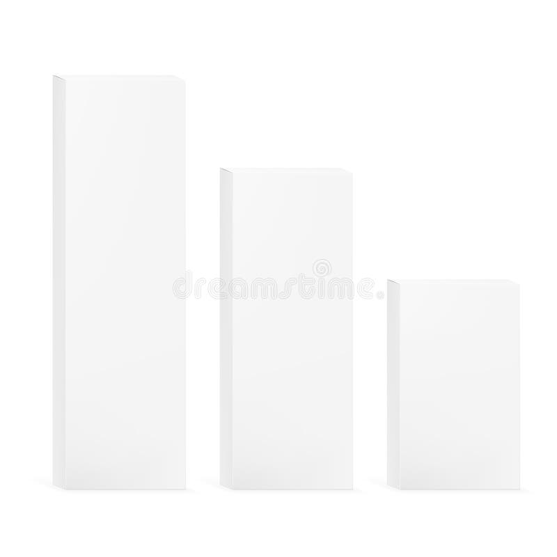 Various Size Blank Boxes Isolated Stock Illustration - Illustration of ...