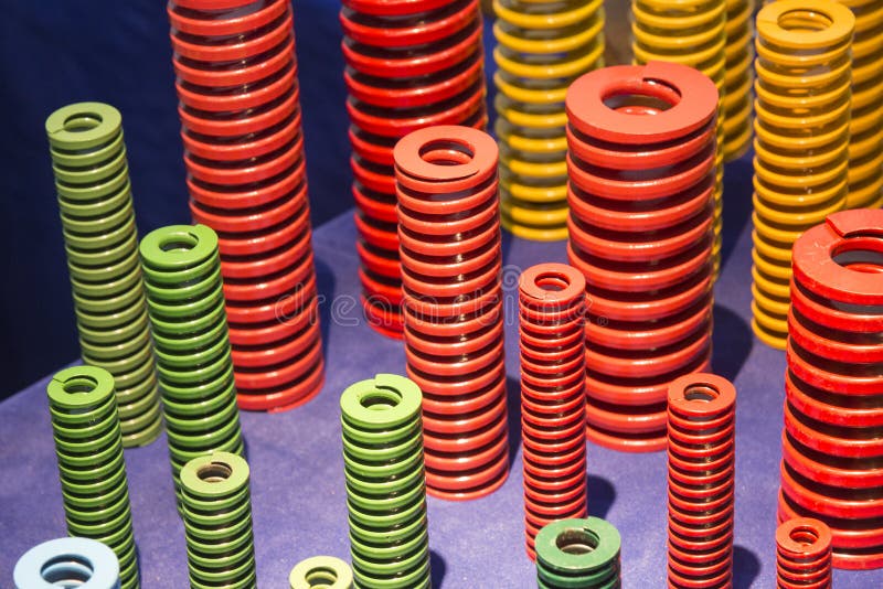 The Various Size Industrial Coil Spring Stock Photo - Image of coating ...