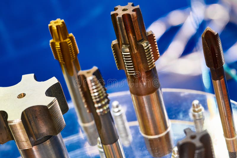 Various Size Roll Forming Taps Exposed in Hardware Store Stock Image ...