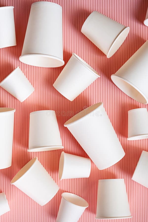 Various Sized Disposable Coffee Cups. Different Takeaway Coffee Cups ...