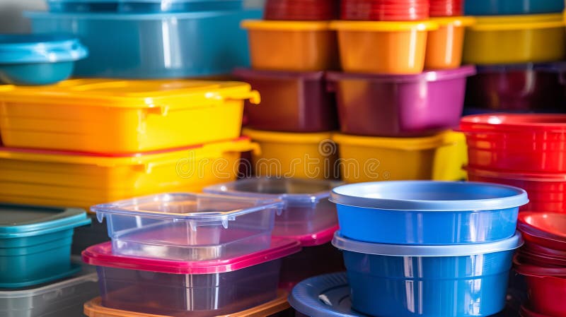 Various-sized Receptacles Made of Plastic, Designed for Storing and ...
