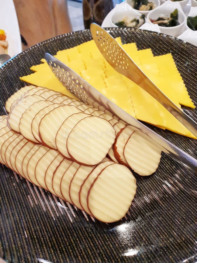 Various sliced cheese stock photo. Image of snack, tray - 331551082