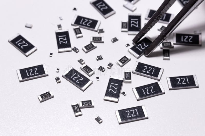 Various Smd Resistors, with Different Case. Stock Photo - Image of ...