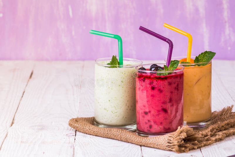 Various Smoothies in Glasses Stock Image - Image of healthy, cook: 74659111