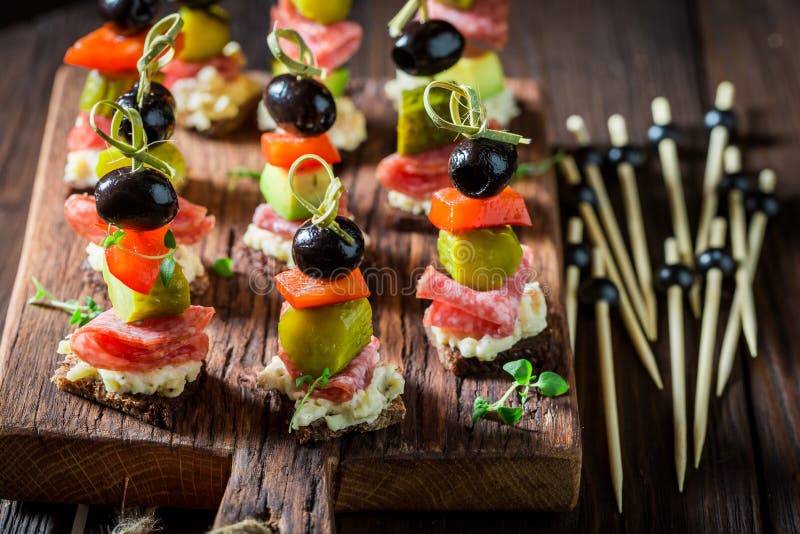 Various Snack with Ingredients Stock Image - Image of grapes, gourmet ...