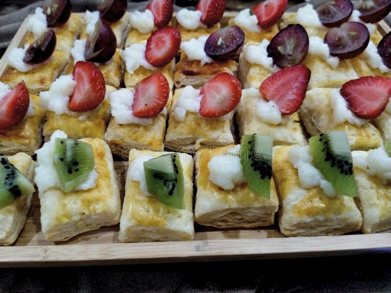 Various Snacks and Cakes on the Table. Banquet Decoration Stock Image ...