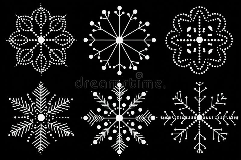 Unique Snowflake Designs Featuring Intricate Patterns and Shapes in ...