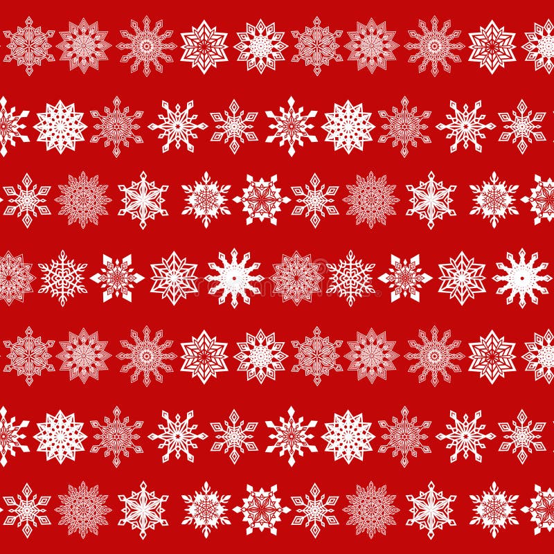 Seamless Snowflakes Pattern Stock Vector - Illustration of year, flake ...