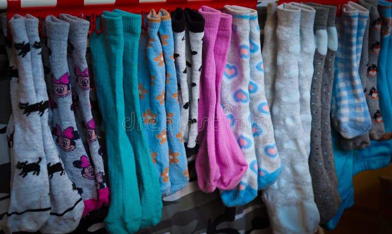 Various Socks Drying on the Bleacher, Classic Way of Drying Laundry ...