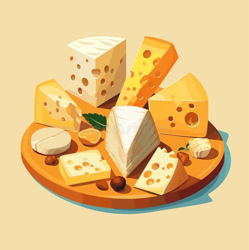 Various Sorts of Cheese on the Table on Neutral Background Isolated ...