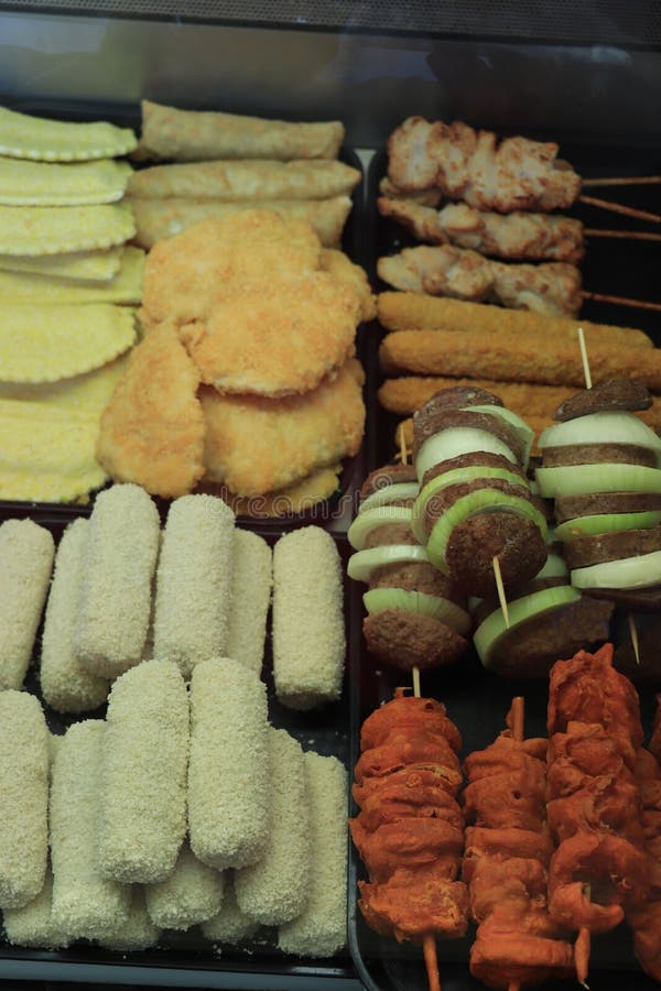 Raw snacks on display stock photo. Image of merchandise - 196797336