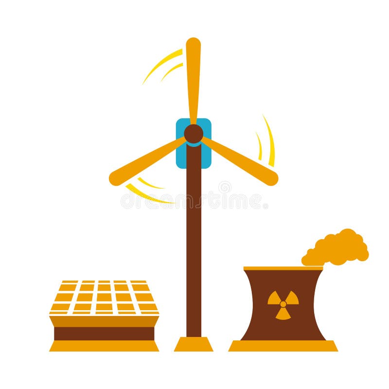 Various Sources of Energy Collection Stock Vector - Illustration of ...