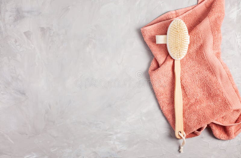 Various Spa Related Objects on Gray Background, Top View Stock Image ...