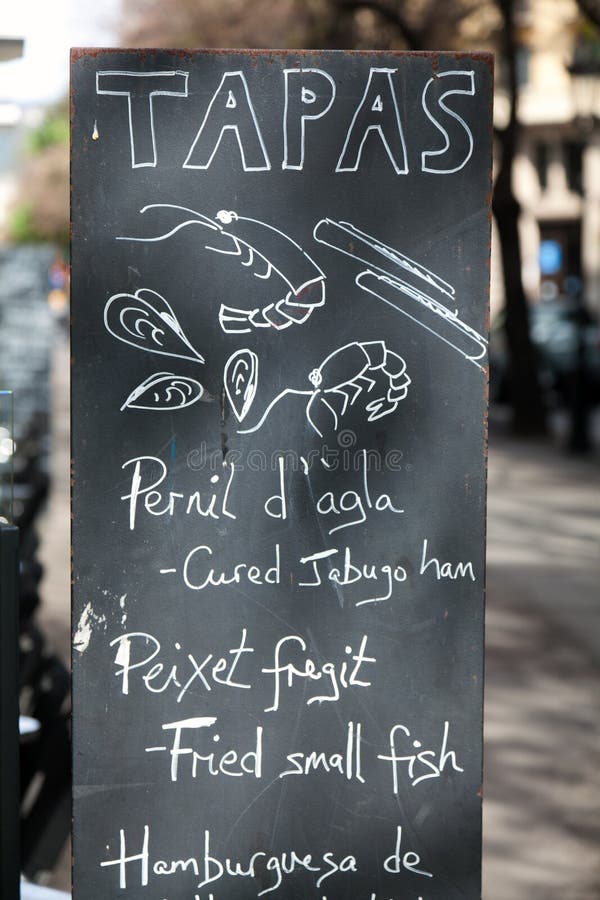 Various Spanish Menus stock photo. Image of symbolic - 25462958