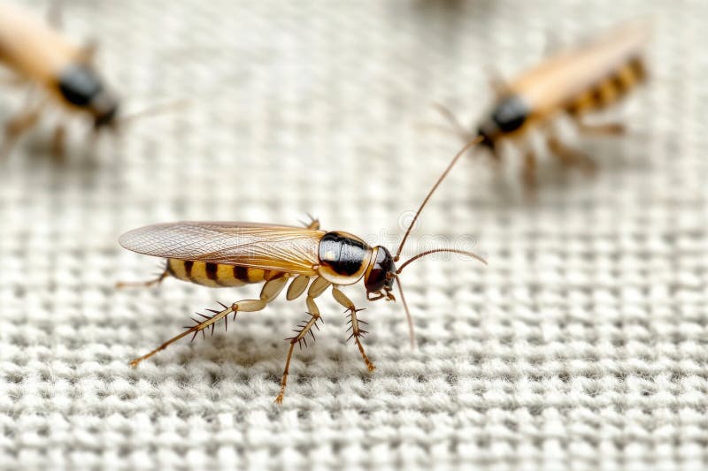 Various Species of Cockroaches Displayed on a Textured Surface in Close ...