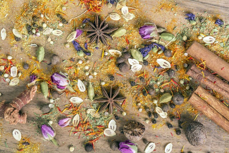 Various spices background stock image. Image of food - 105518037