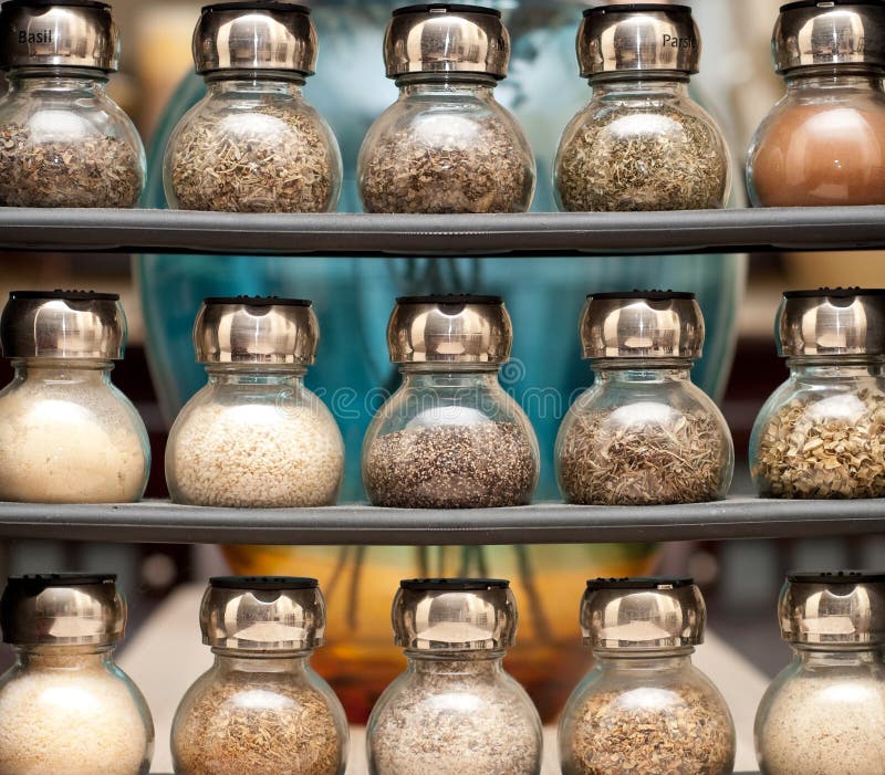 Commercial Kitchen: Spice Rack Stock Photo - Image of spices, white ...