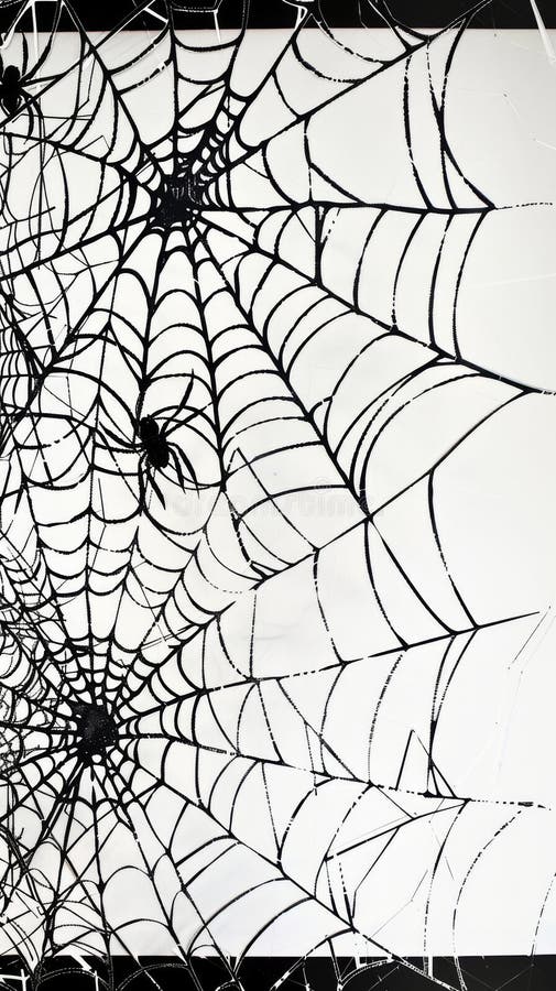 Various Spider Web Wall Decals for Halloween Stock Illustration ...