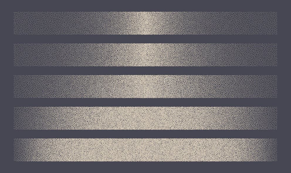 Various Stipple Gradients Vector Brushes Set Design Elements Abstract ...