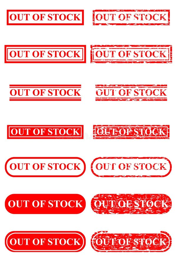 Various Style of Rubber Stamp : Out of Stock Stock Vector ...