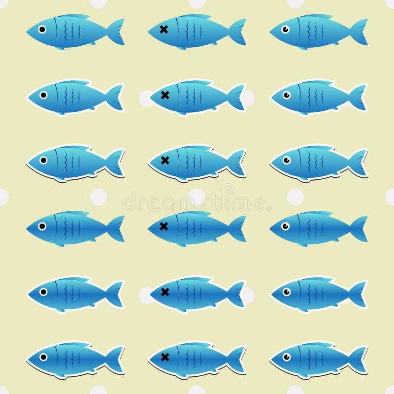 Various Styles of Gradient Color Fish Cartoon Object, Vector Llustrator ...