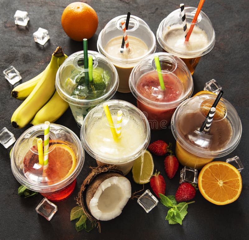 Various summer cold drinks stock photo. Image of drink - 189777306