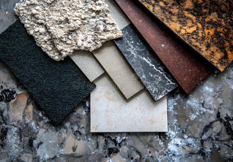 Various Surface Textures Displayed on Layered Samples Stock ...