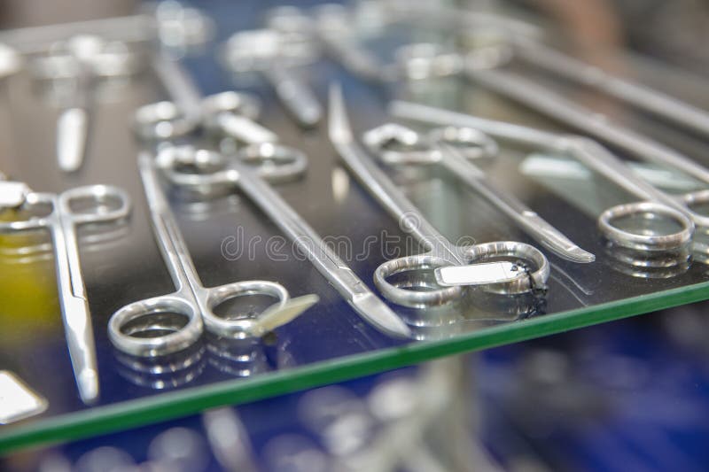 Various Surgical Instruments Stock Photo - Image of hospital, surgeon ...