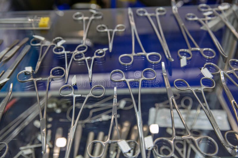 Various Surgical Instruments Stock Photo - Image of sterile, forceps ...