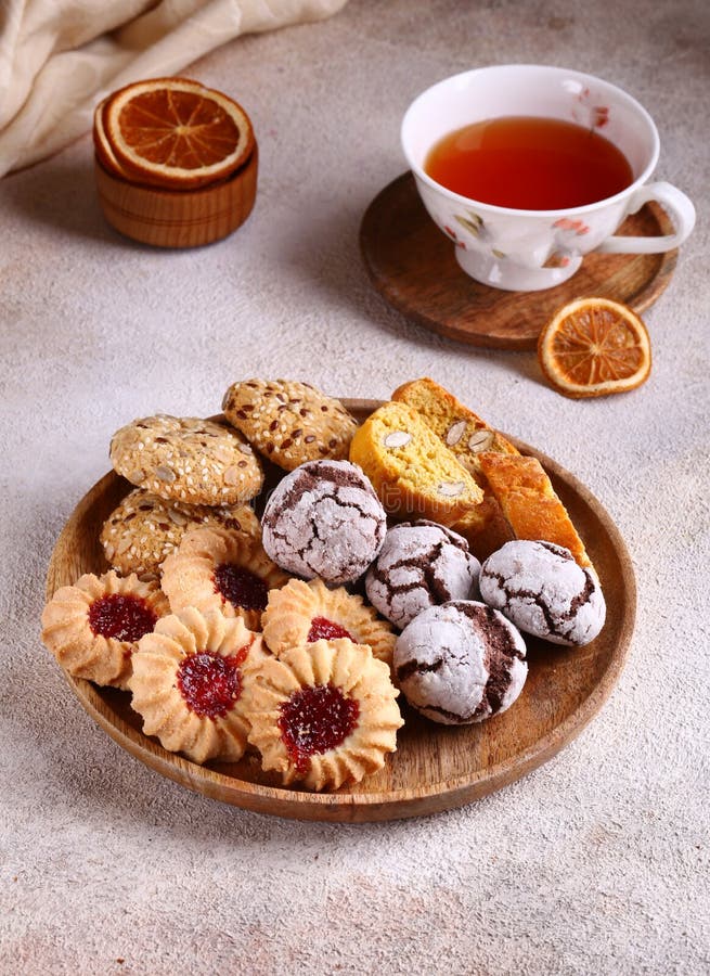 Various Sweet Pastries Cookies Stock Photo - Image of table, chocolate ...