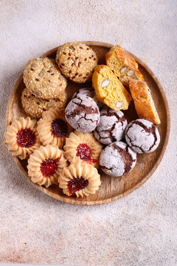 Various Sweet Pastries Cookies Stock Photo - Image of homemade, variety ...