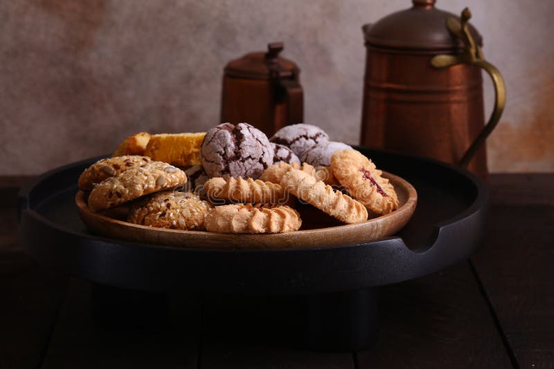 Various Sweet Pastries Cookies Stock Image - Image of confectionery ...