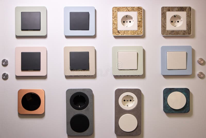 Various Switchers and Sockets Texture. Stock Image - Image of object ...