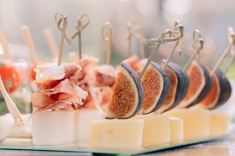 Various Tasty and Healthy Snacks at the Buffet before the Wedding Stock ...