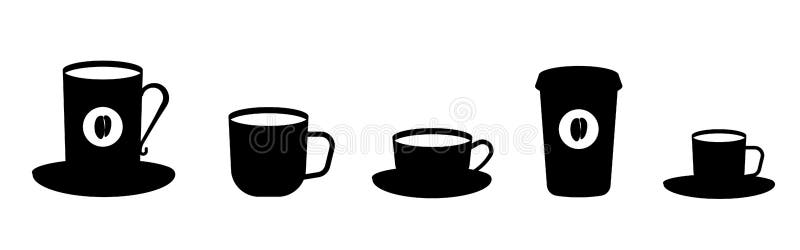 Various Tea or Coffee Mugs. Vector Illustration Stock Illustration ...