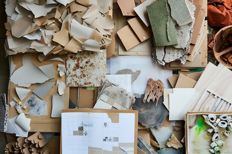 Various Textured Material Samples for Interior Design Stock Image ...