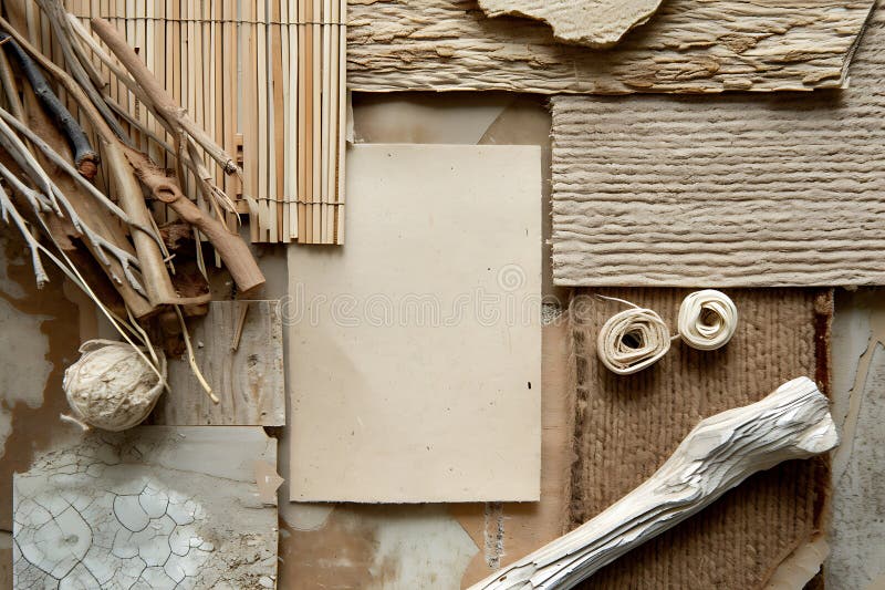 Various Textured Material Samples for Interior Design Stock Image ...