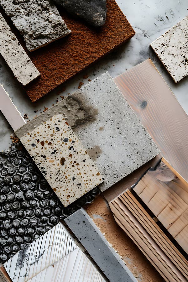Various Textured Material Samples for Interior Design Stock Photo ...