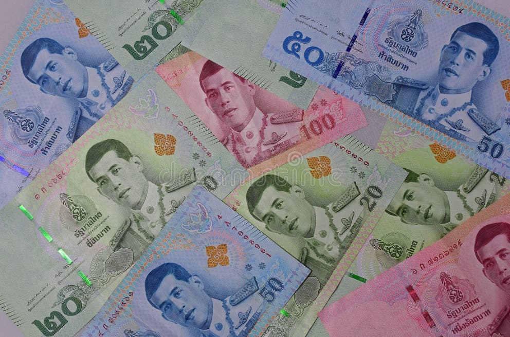 Various of Thai Bank Notes. Stock Photo - Image of bank, displayed ...