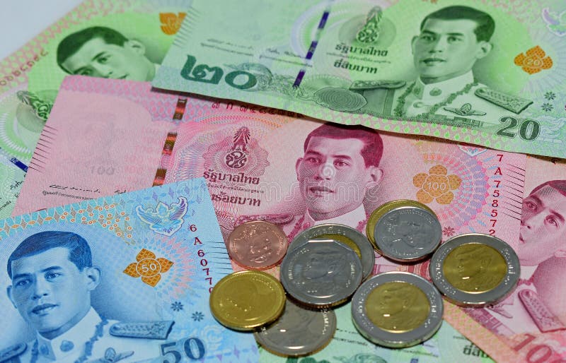 Various of Thai Bank Notes. Stock Photo - Image of banking, displayed ...