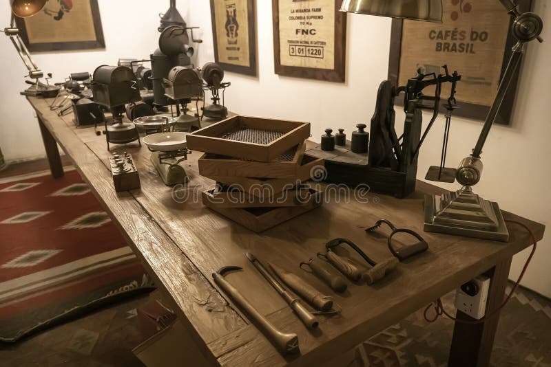 Various Tools for Growing and Making Coffee.in the Coffee Museum. Dubai ...