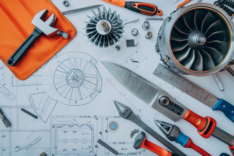 Various Tools Neatly Arranged on a Workbench for Convenience during ...